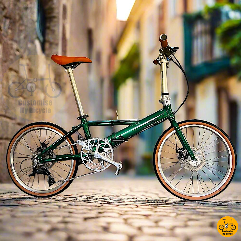 Fnhon Monsoon 22-Inch Folding Bike – Postal Green Frame for a Timeless ...