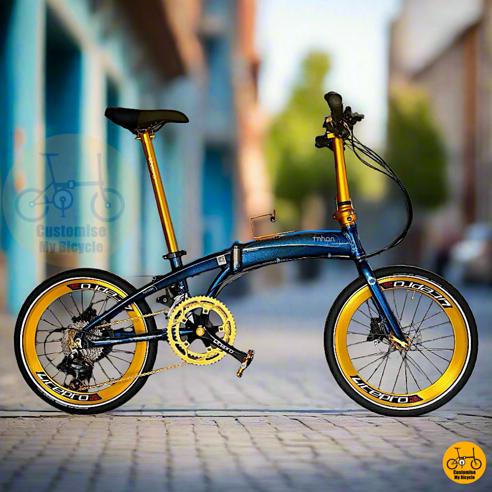 Fnhon Tornado 20” Chameleon Blue And Gold Wheels – Stylish & Compact ...