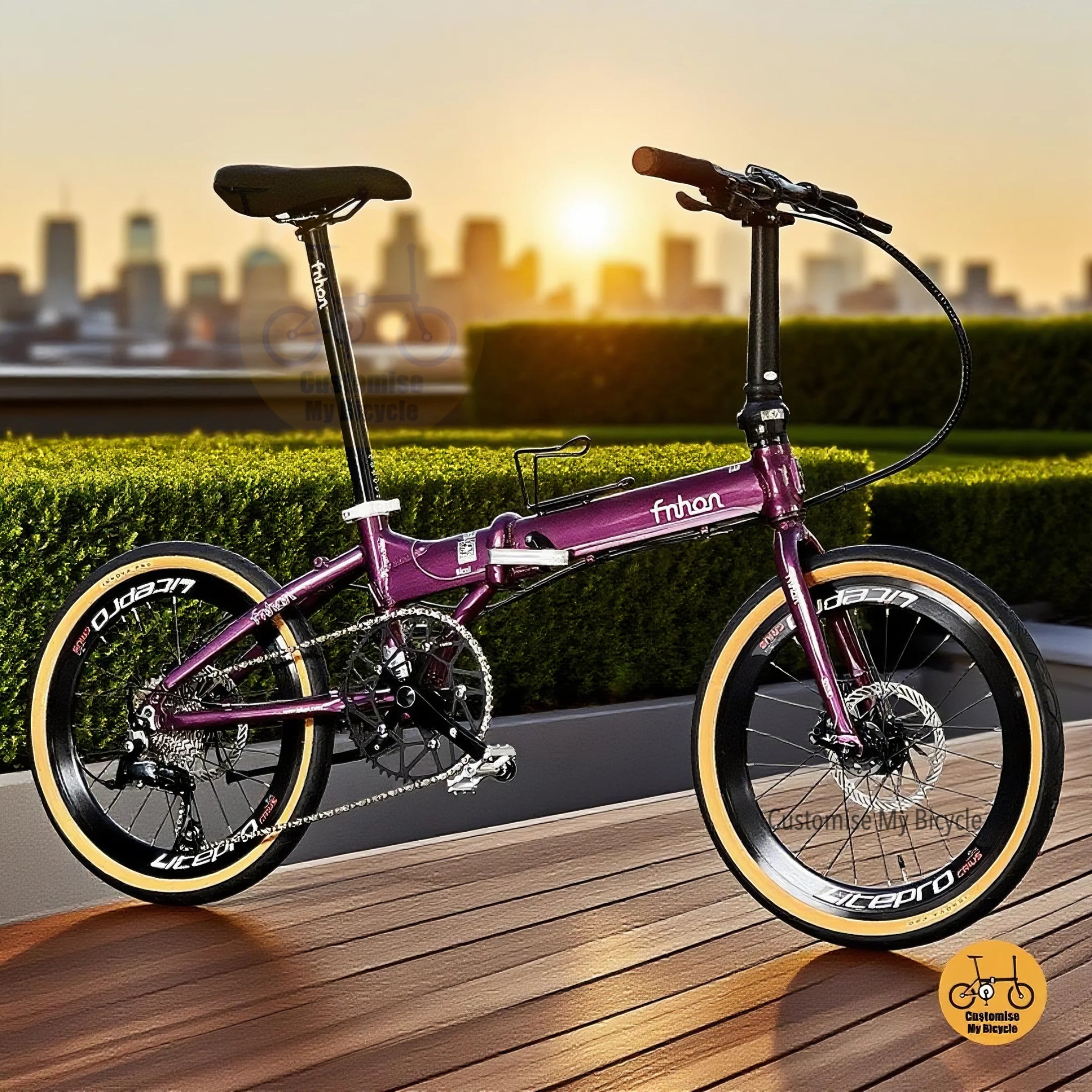 Fnhon Blast 20 inch Royale Purple folding bicycle Shimano 9 speed ...