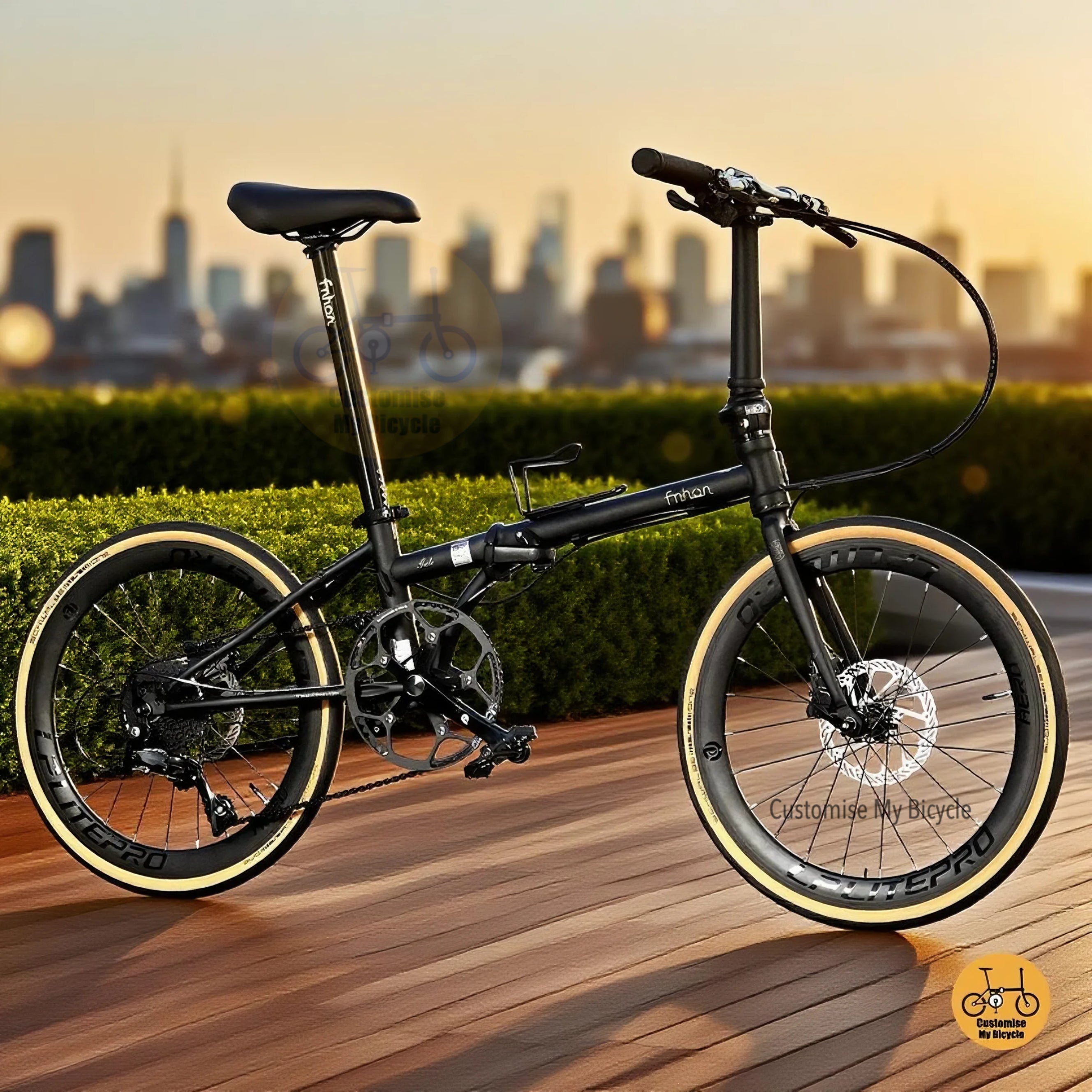 Fnhon Gale 22” foldable bicycle with Shimano 9 gears Litepro wheels ...