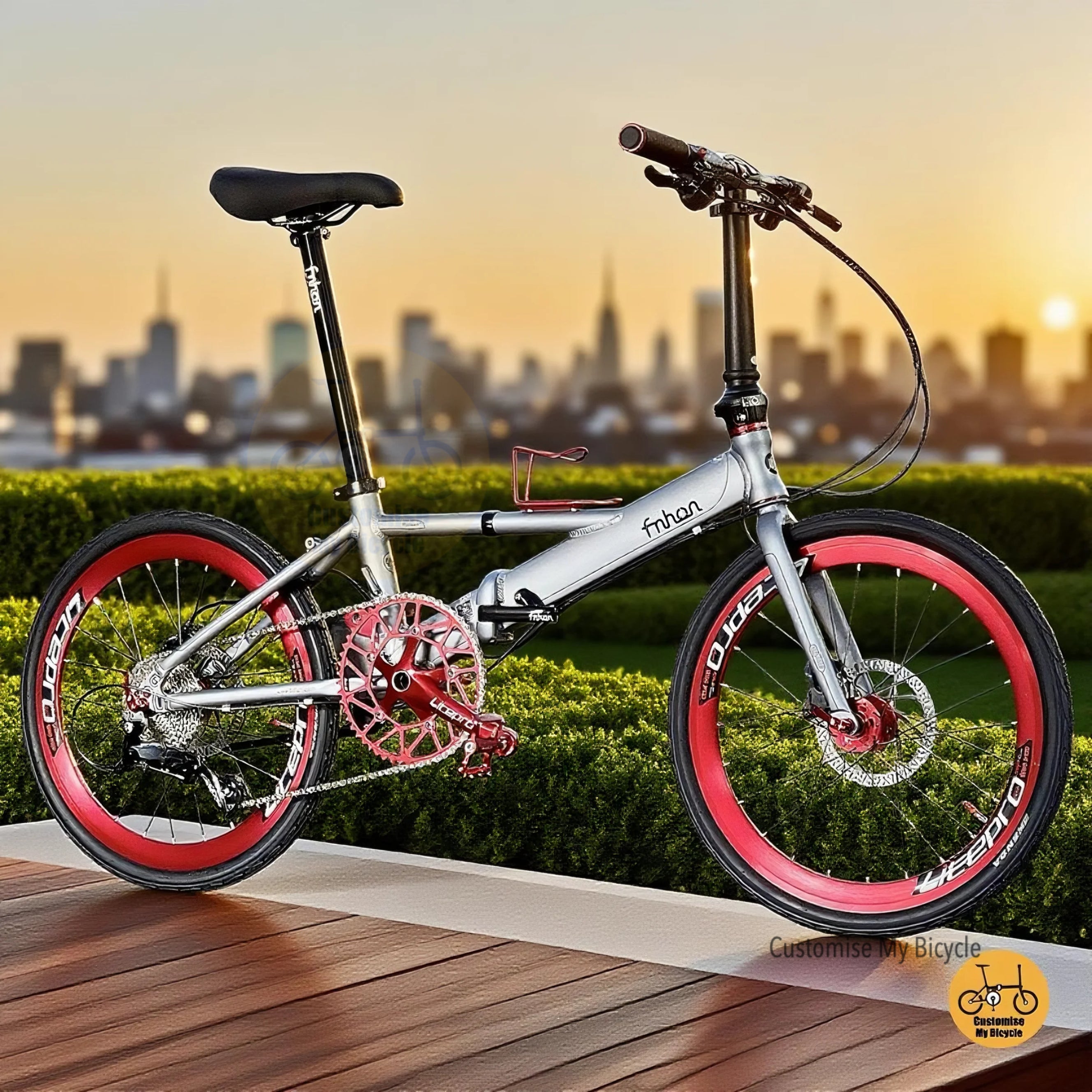 Fnhon Monsoon 22 inch folding bicycle with Shimano 9 speed and aero ...